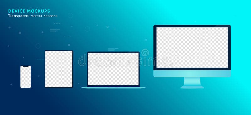 Empty Screen Devices for Technology Mockups Stock Vector - Illustration ...