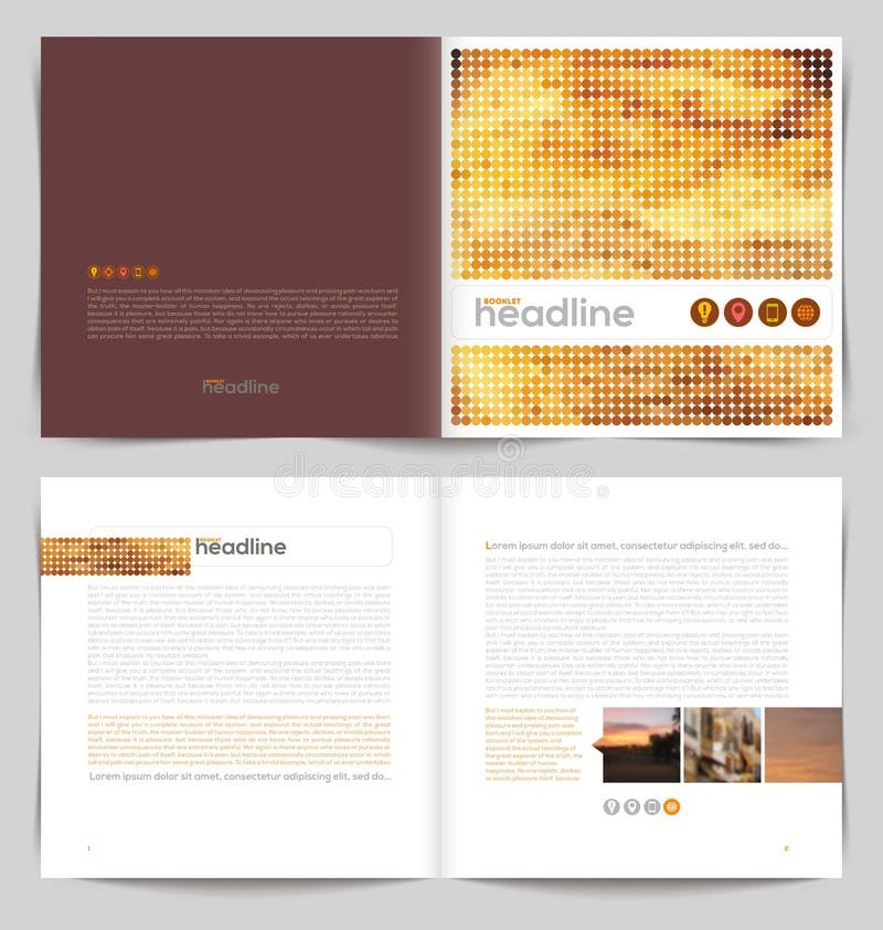 A4 Booklet Layout Design Template with Cover Stock Vector ...