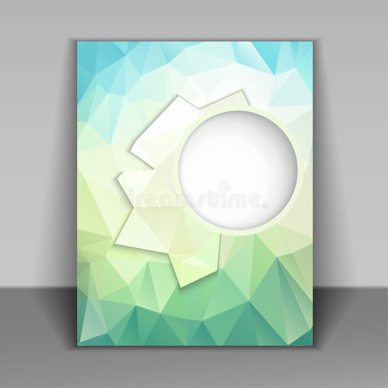 Template Booklet with Grass and Green Leaves Stock Vector ...