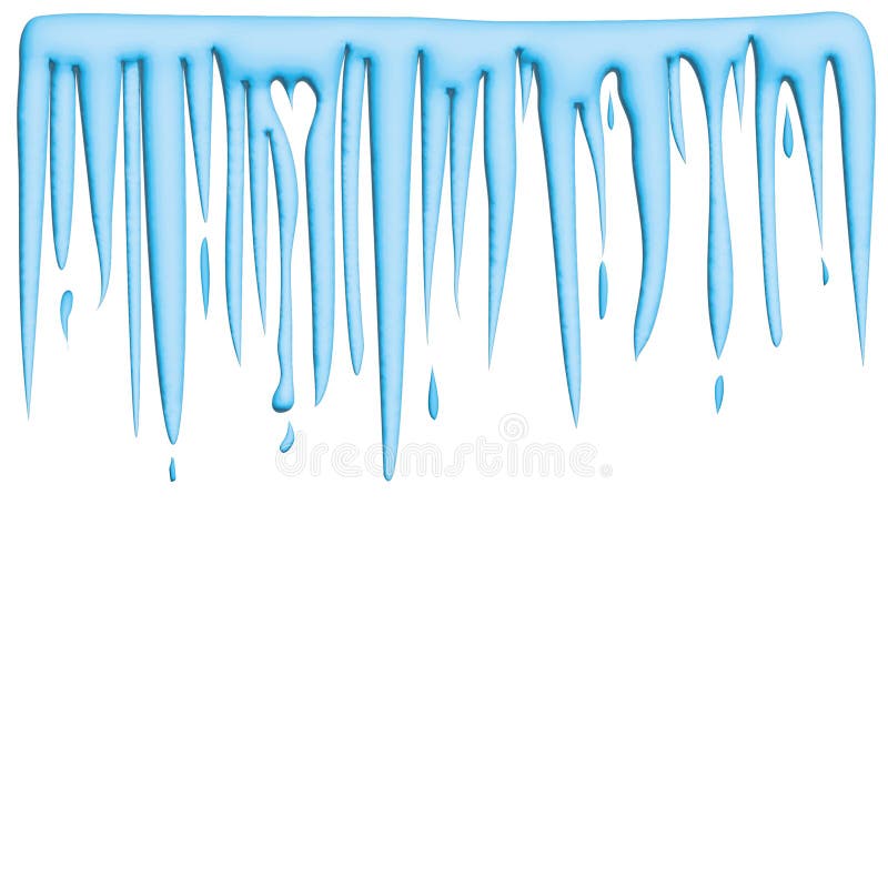 Template Border with Melting Water Border, Melting Icicles. Stock ...