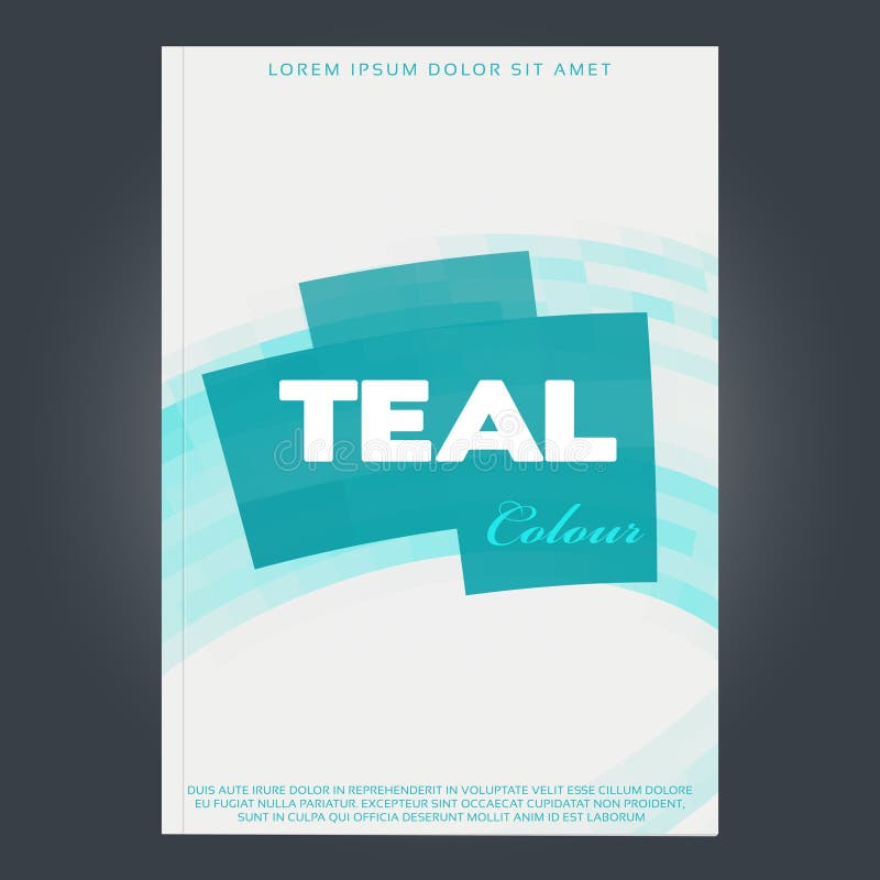 Teal Brochure Design. Horizontal Cover Template for Brochure, Report ...