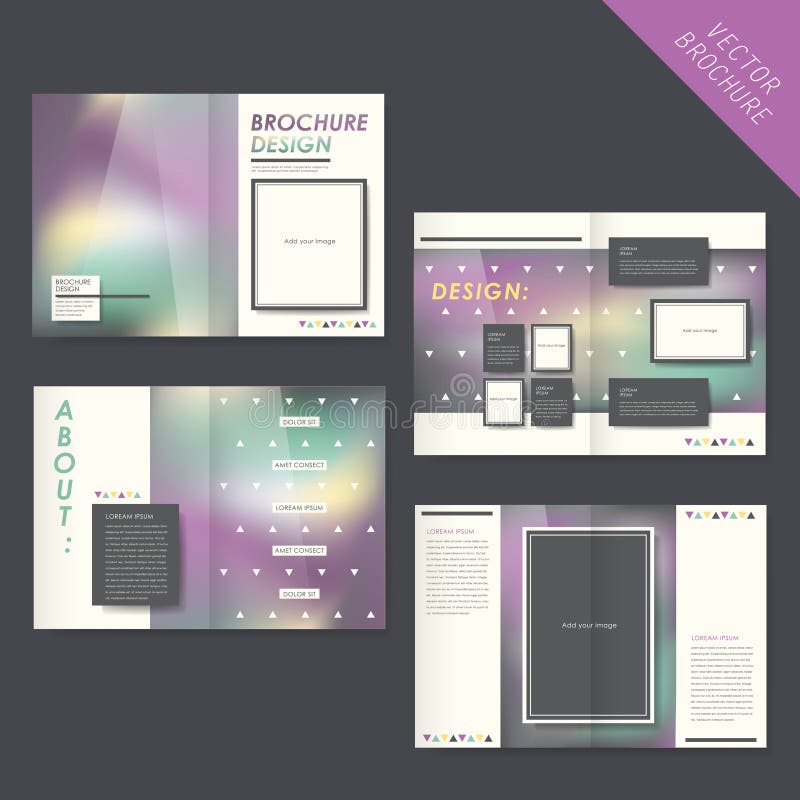 Template of Brochure Design with Spread Pages Stock Vector ...