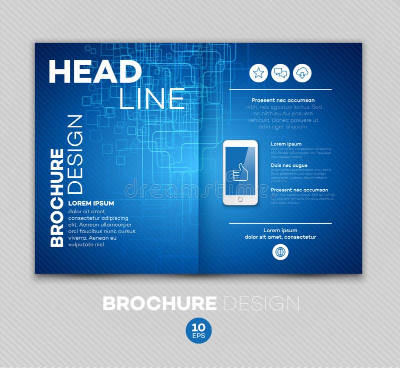 Template for Brochure. Vector Illustration Stock Vector - Illustration ...