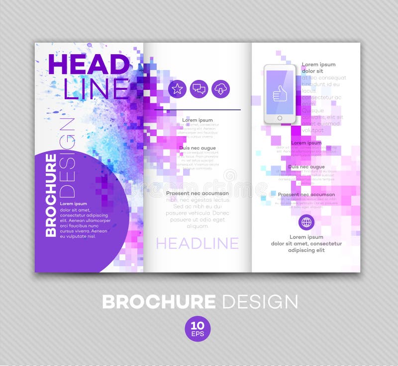 Template for Brochure. Vector Illustration Stock Vector - Illustration ...
