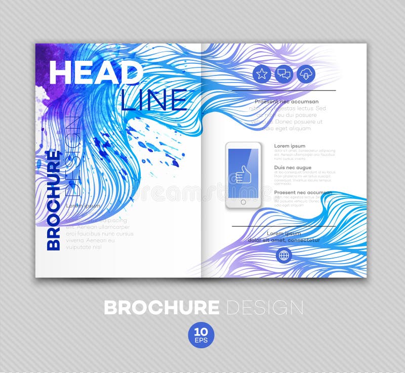 Template for Brochure. Vector Illustration Stock Vector - Illustration ...