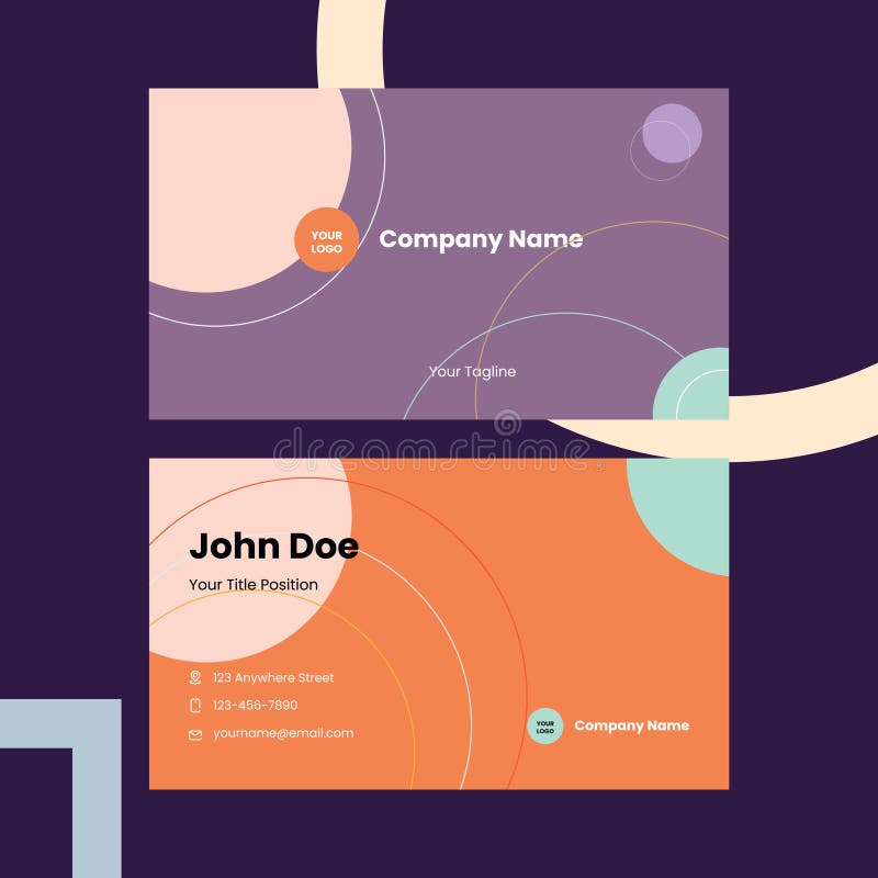 Retro Style Business Card Vector Template Stock Vector - Illustration ...