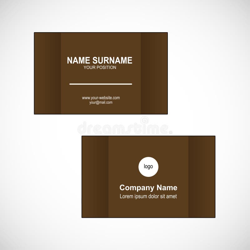 Template Business Card Vector Design Gold Color Stock Vector ...
