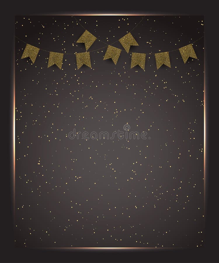 Template for Business Greeting Offer Card. Frame with Shining De Stock ...