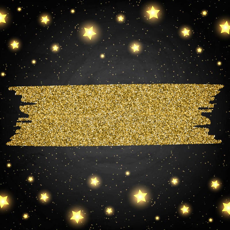 Template for Business Greeting Offer Card. Gold Shining Frame on Stock ...