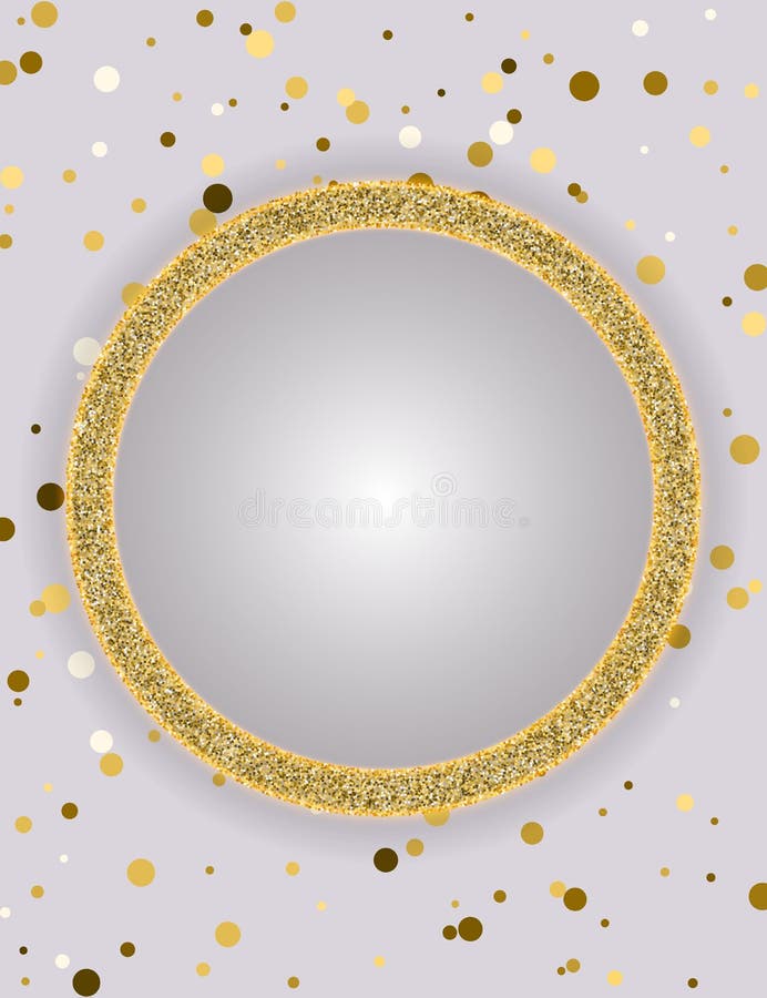 Template for Business Greeting Offer Card. Gold Shining Frame Stock ...