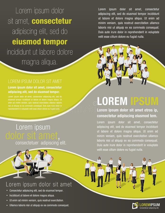 Template with Business People. Stock Vector - Illustration of team ...