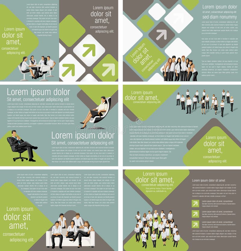 Template with Business People. Stock Vector - Illustration of people ...