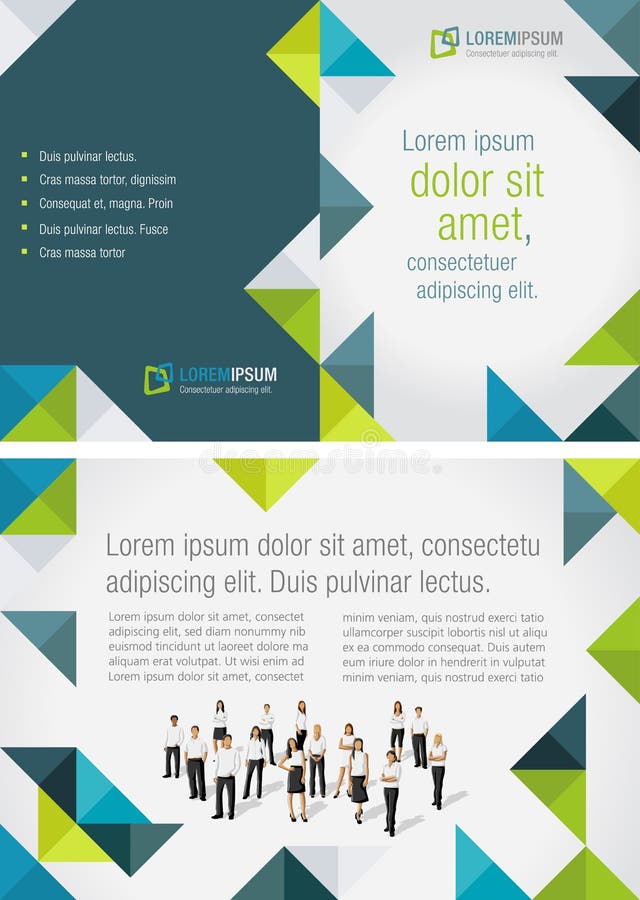 Template with Business People. Stock Vector - Illustration of brochure ...