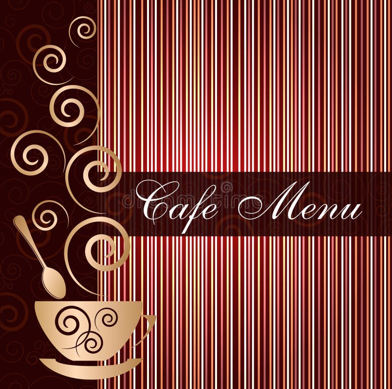 Template of a cafe menu stock vector. Illustration of graphic - 23437698