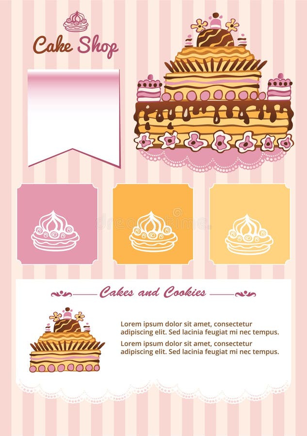 Cake Shop Letter B Logo Template Stock Vector - Illustration of ...