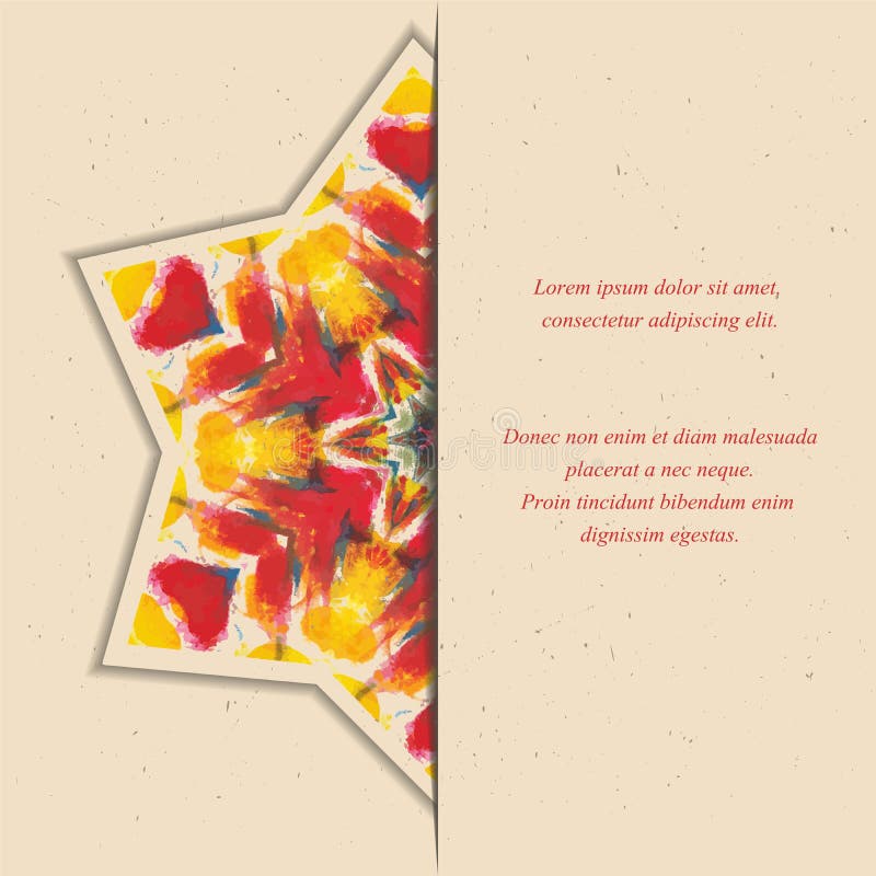 A Half Star Pattern with Dots. Stock Illustration - Illustration of ...