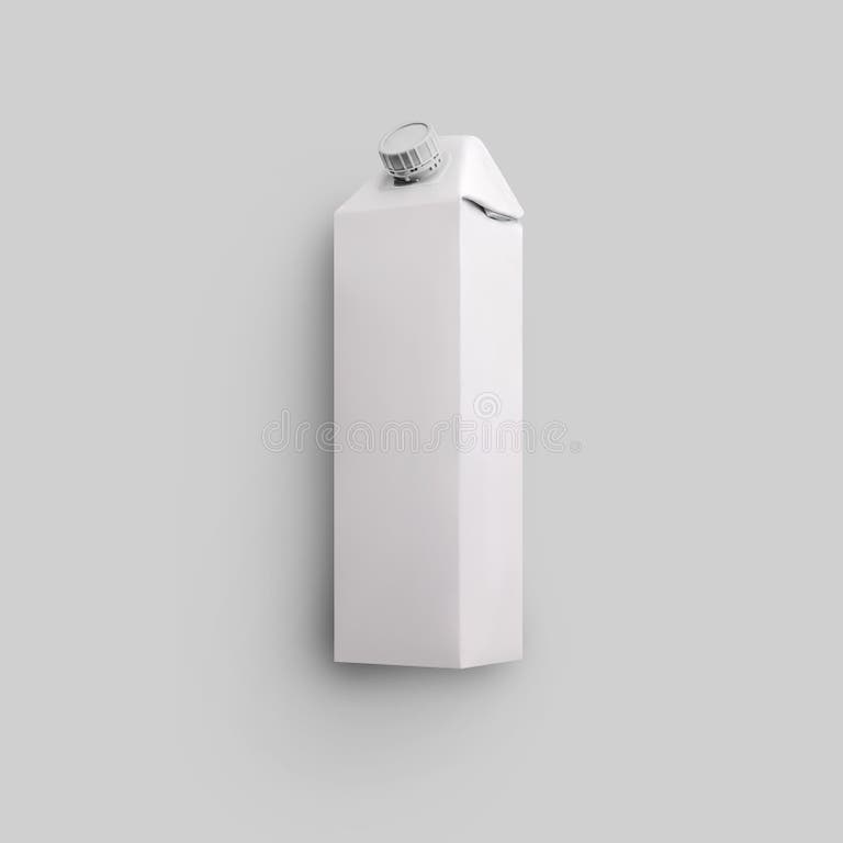 Template of Cardboard White Empty Pack for Design Presentation Stock ...