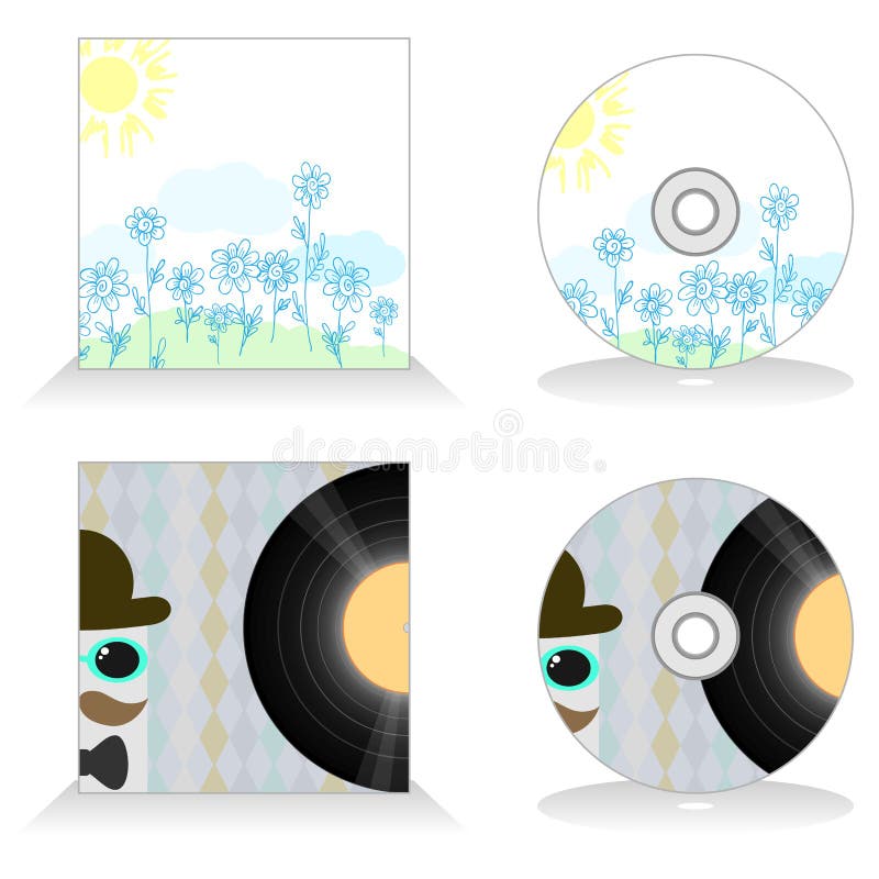 Template of CD design stock vector. Illustration of disk - 36017048