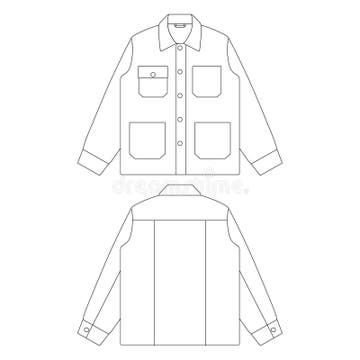 Coach Jacket Template Stock Illustrations – 44 Coach Jacket Template ...