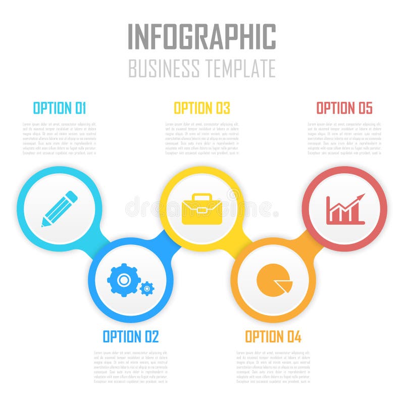 Circle Arrows for Infographic. Business Concept with 5 Options, Steps ...