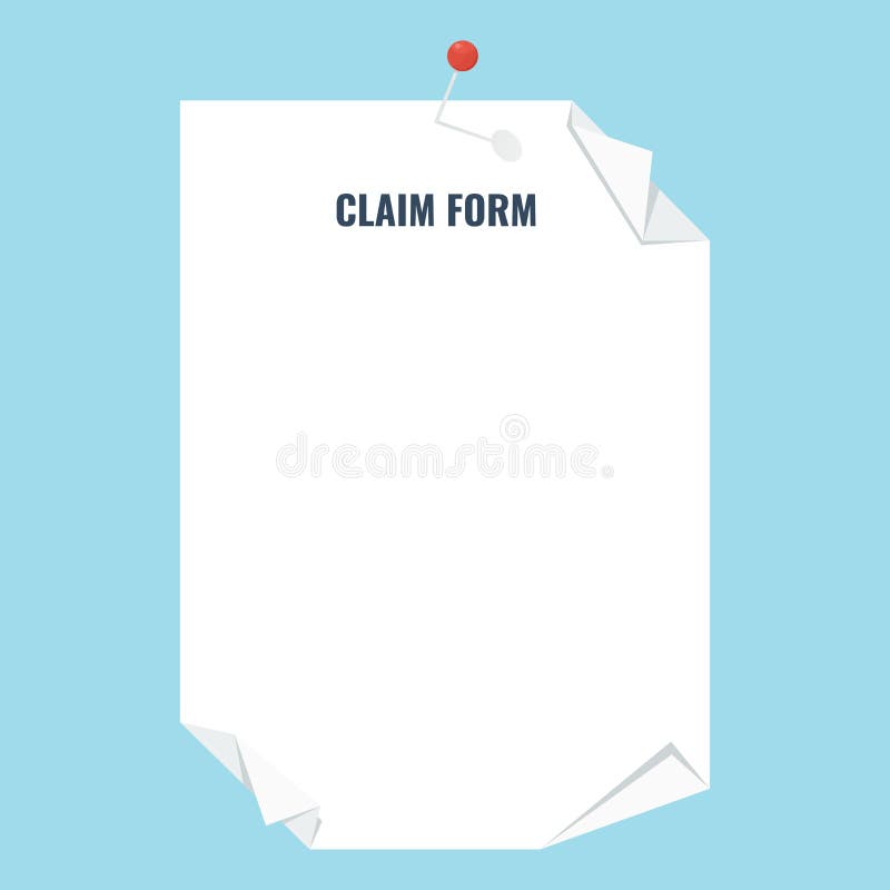 Claim form blank stock vector. Illustration of graphic - 115133567