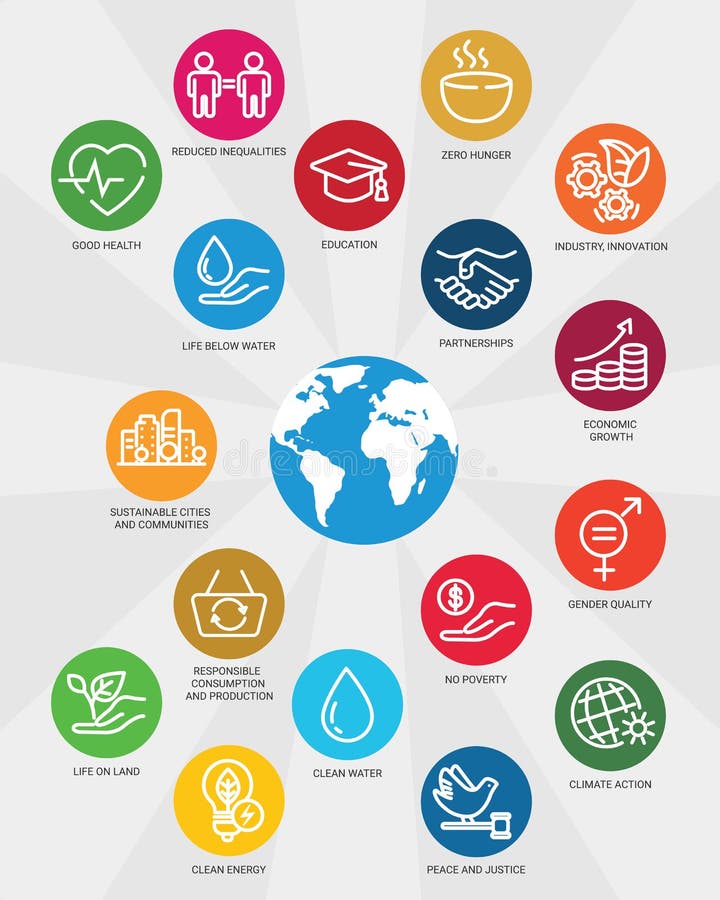 Sustainable Development Goals Icons Stock Illustrations – 413 ...