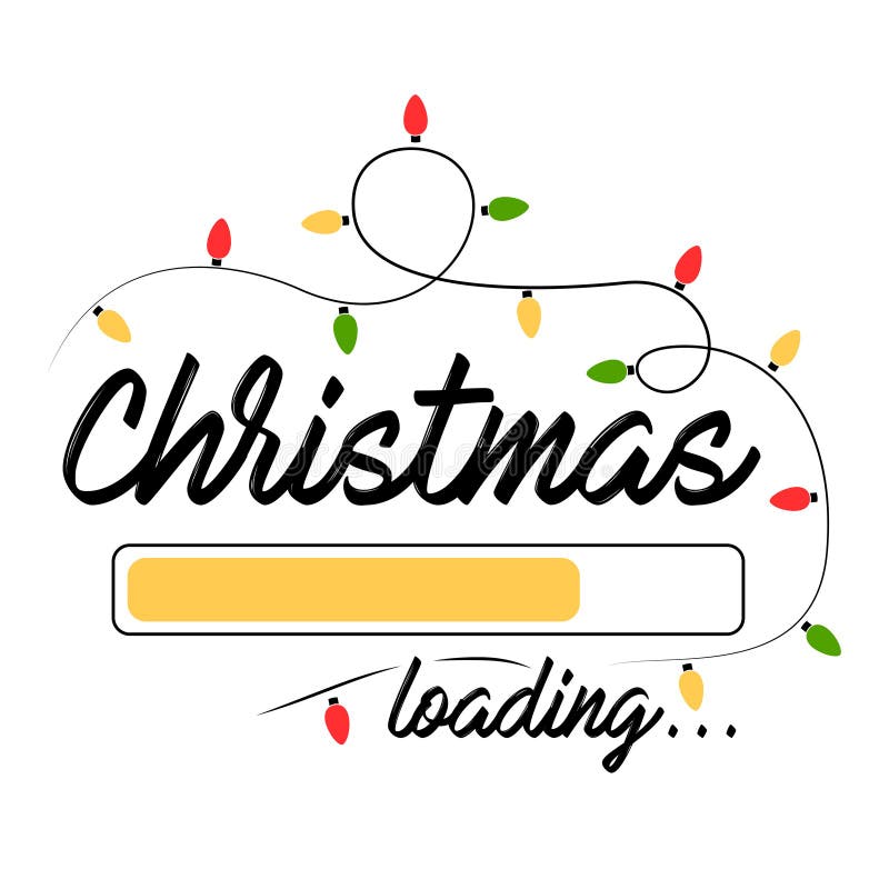Christmas Loading.Christmas Lights.Greetings Card Stock Vector ...