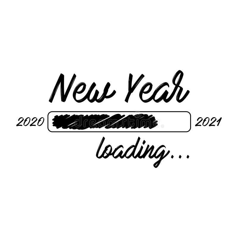 New Year Loading. from 2020 To 2021. Isolated. Stock Vector ...