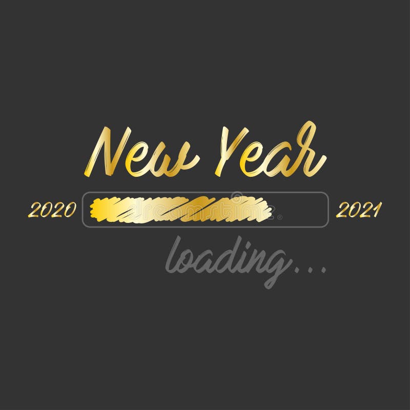 New Year Loading. from 2020 To 2021. Isolated. Stock Vector ...