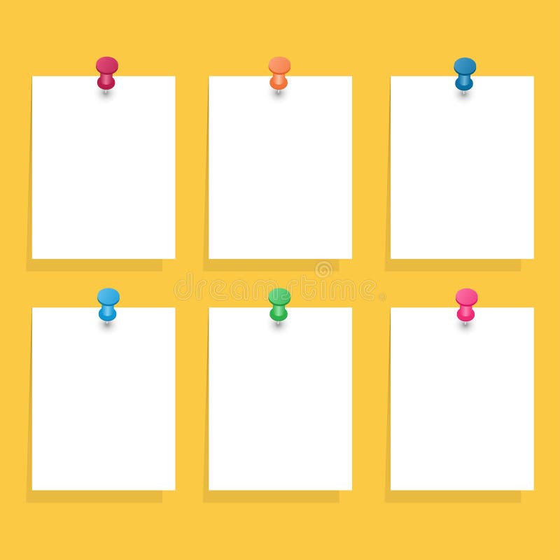 Paper Pinned To Wall Stock Illustrations – 124 Paper Pinned To Wall ...