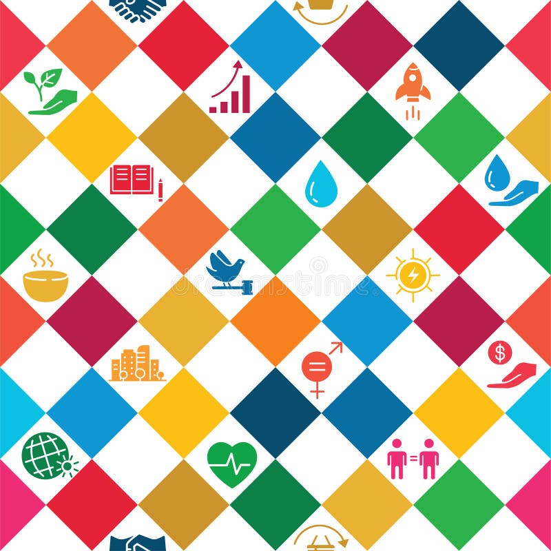 Sustainable Development Goals Patterns Stock Vector - Illustration of ...