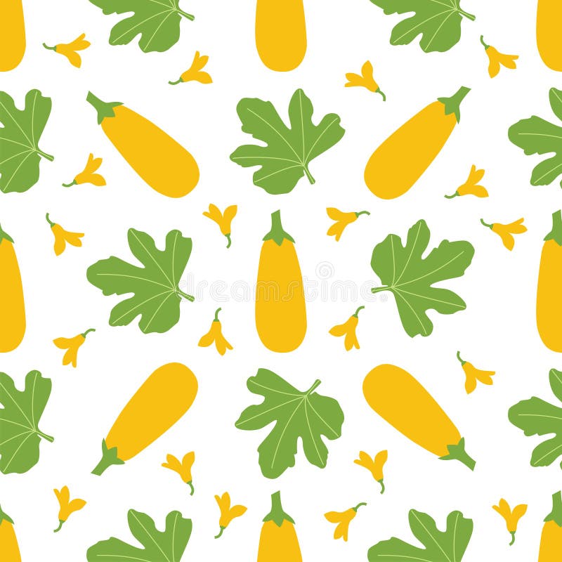 Cartoon Zucchini. Colored Seamless Vector Patterns Stock Vector ...