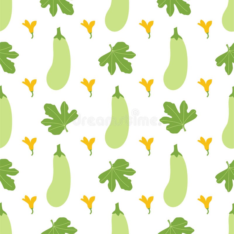 Cartoon Zucchini. Colored Seamless Vector Patterns Stock Vector ...