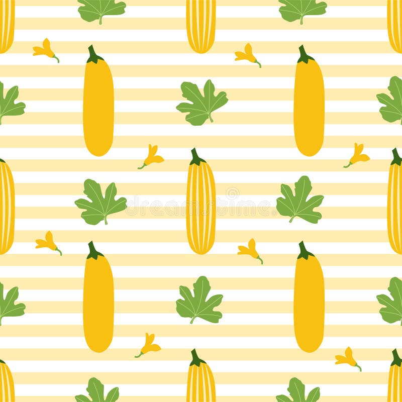 Cartoon Zucchini. Colored Seamless Vector Patterns Stock Vector ...