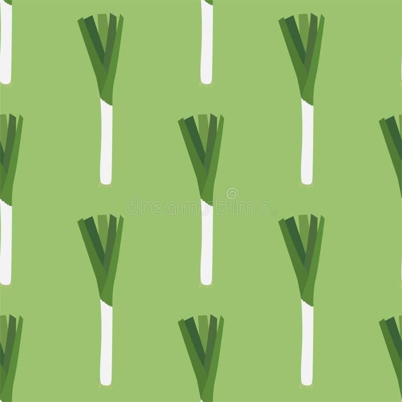 Cartoon Leek. Colored Seamless Vector Patterns Stock Vector ...