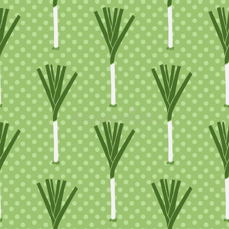 Cartoon Leek. Colored Seamless Vector Patterns Stock Vector ...