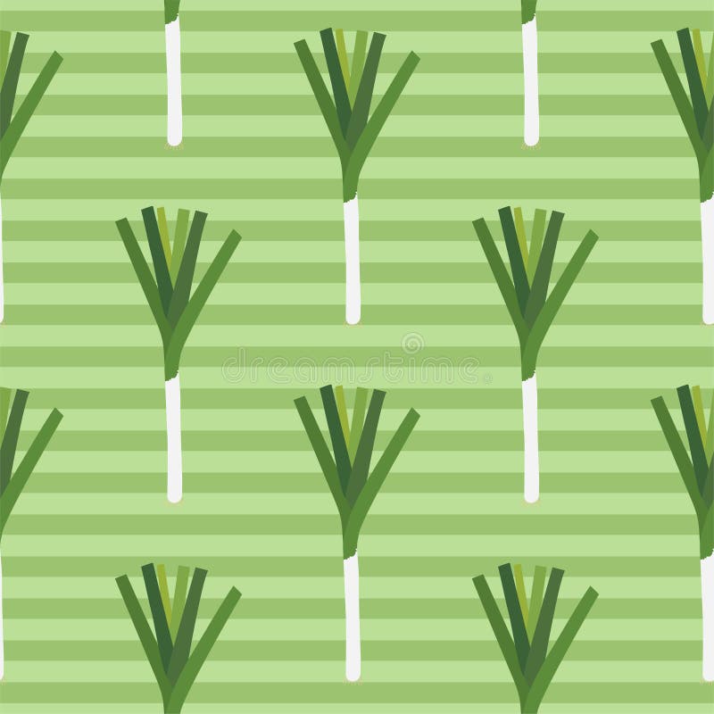 Cartoon Leek. Colored Seamless Vector Patterns Stock Vector ...