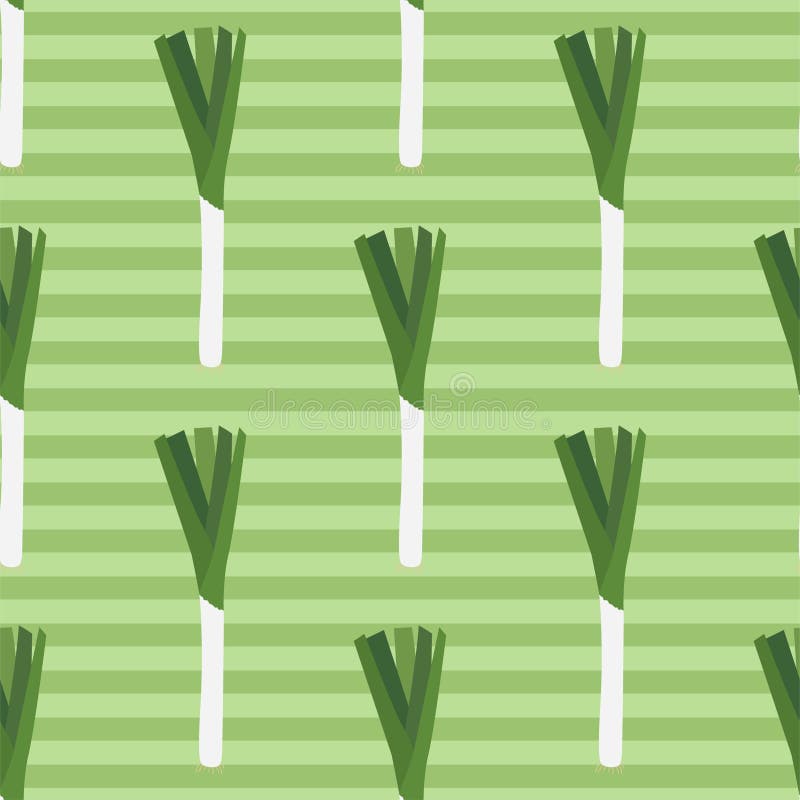 Cartoon Leek. Colored Seamless Vector Patterns Stock Vector ...