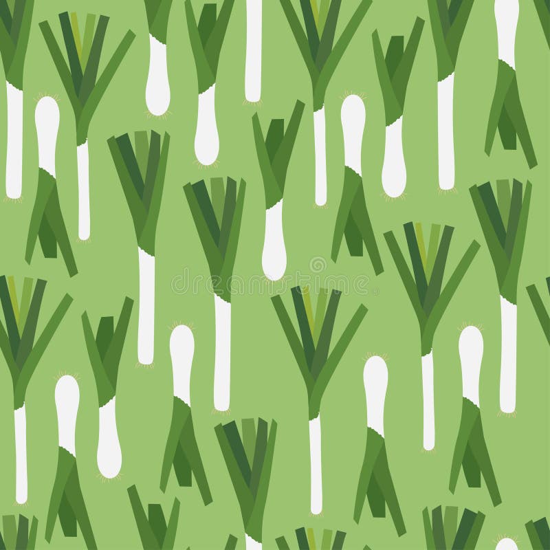 Cartoon Leek. Colored Seamless Vector Patterns Stock Vector ...