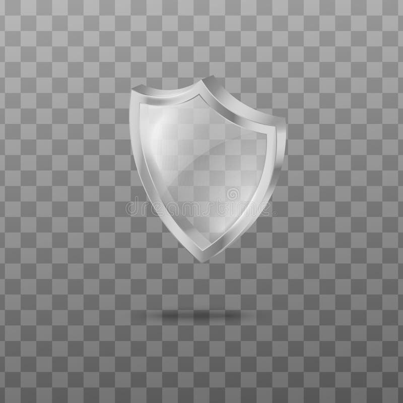 Template of Clear Glass or Acrylic Shield Realistic Vector Illustration ...