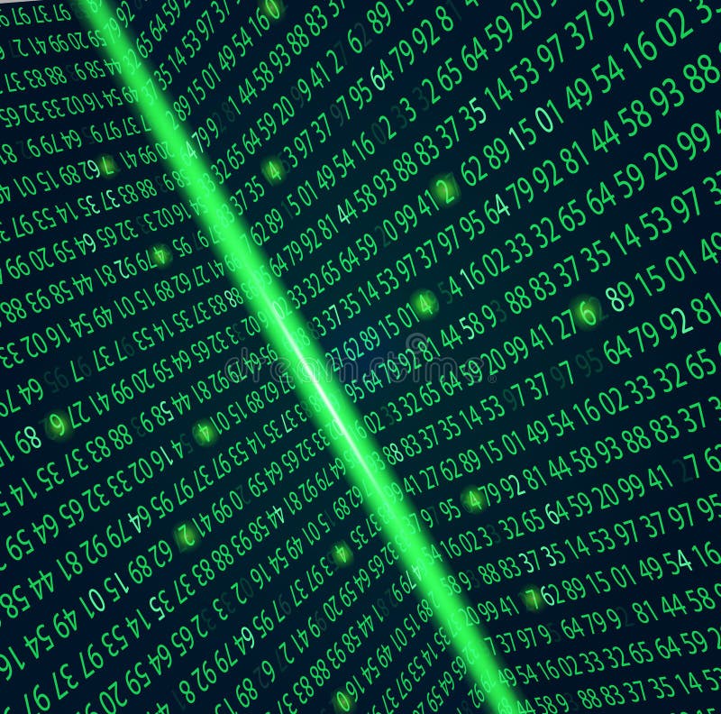 Template Coding And Programming Theme Green Cyan Numbers Rows Vector Tiled Eps Abstract