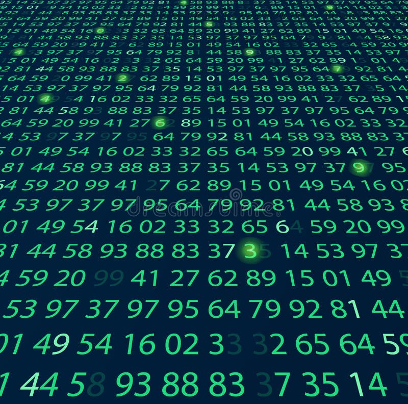 Template Coding And Programming Theme Green Cyan Numbers Rows Vector Tiled Eps Abstract