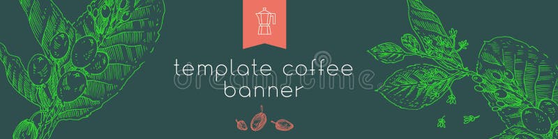 Banner Organic Coffee, Template Design for Coffee Roaster Concept ...