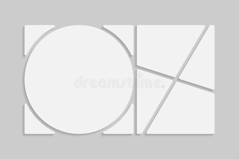 Frame Five for Photo, Picture, Photo 5 Collage. Stock Vector ...