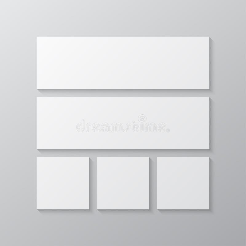 Template Collage of Five Frames, Images, Photos Stock Vector ...