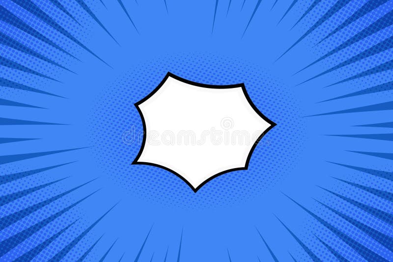 Template Comic Background Blue Vector Stock Vector - Illustration of ...