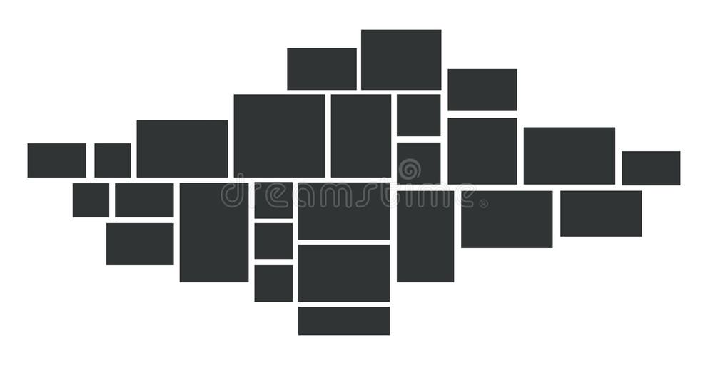 Template: Composition Collage Template for Photos. Vector Design and ...