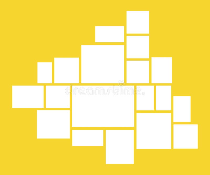 Template Composition Grid for Photos. Realistic Collage. Mood Board or ...