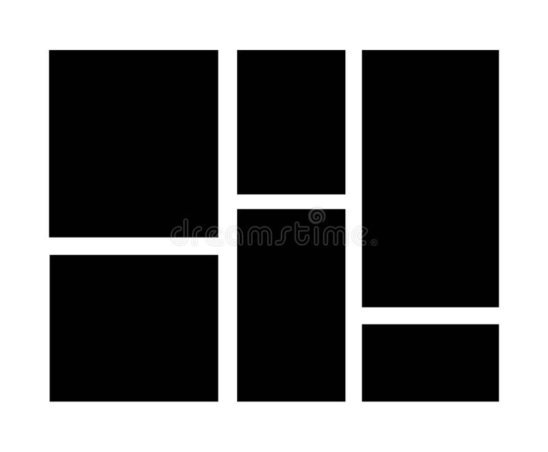 Template Composition Grid for Photos. Realistic Collage Stock Vector ...