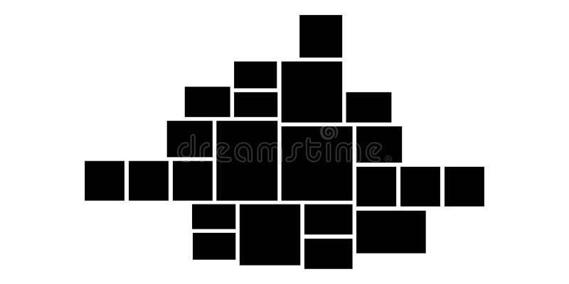 Template Composition Grid for Photos. Realistic Collage Stock Vector ...